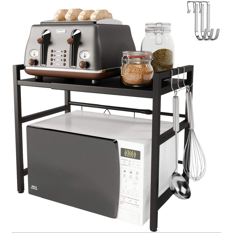 Rebrilliant Microwave Oven Rack Shelf Expandable Kitchen Counter